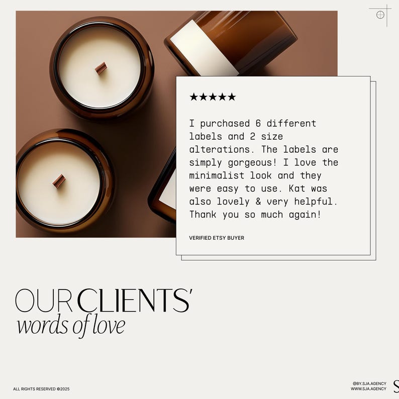 Minimal Skincare Label Templates Bundle, Digital Wrap Around Labels for ...