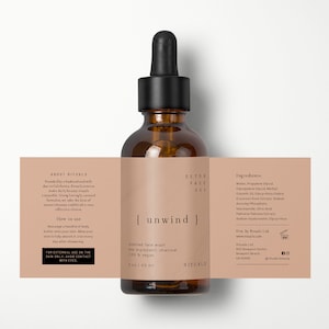 Labels for Tincture Glass Dropper Bottle 2 Oz, Serum Product Label ...