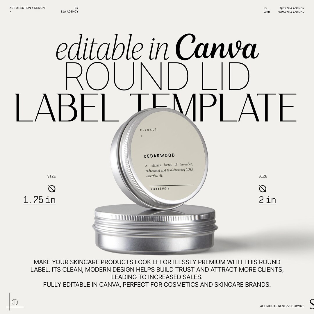 Round Product Labels for Cosmetic Packaging, Candle Making & High-end ...