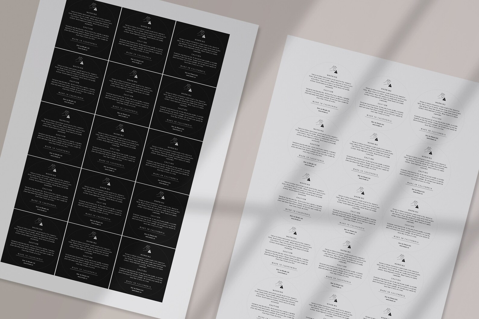 Candle Safety Warning Labels Stickers Candle Care - Etsy