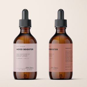 Cosmetic Tincture Labels for 100ml Bottle, Editable Skincare Label ...