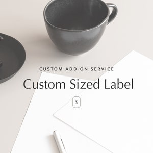 Custom Sized Label Template Preorder Add-on — Order Matching Label From ...