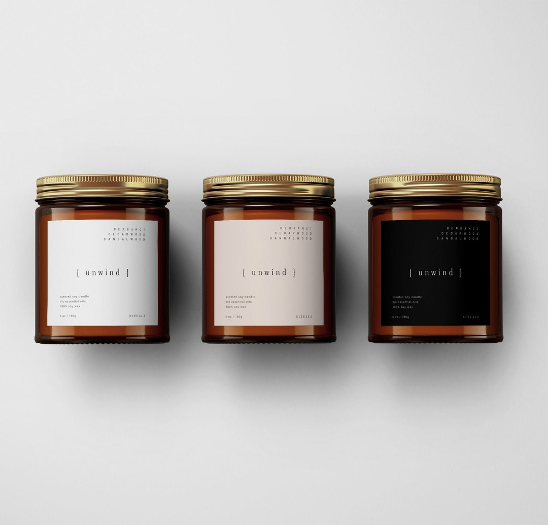 Custom Candle Labels Template Candle Jar Editable Label - Etsy