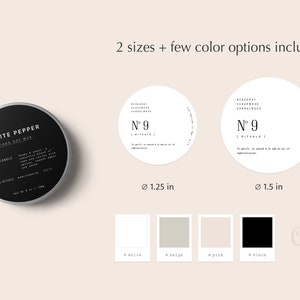 Circle Label Template for Lip Balm Tin Round Lip Scrub Label - Etsy