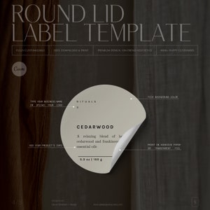 Circle Sticker Label Design for Skincare Packaging, Avery Round Label ...