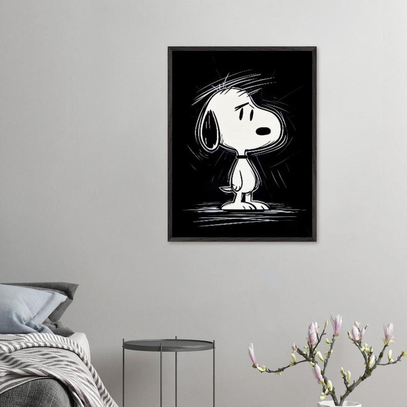 Snoopy Schwarz Weiss