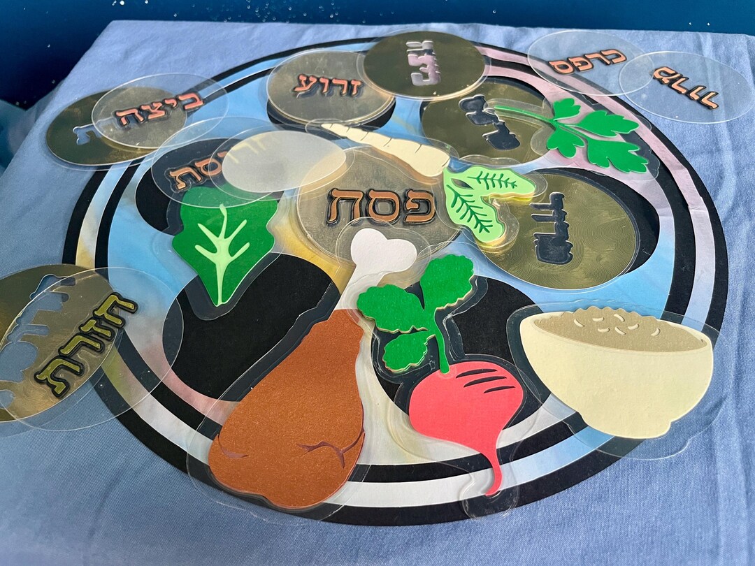 Seder Plate SVG for Passover Pesach With Vegetarian Option - Etsy