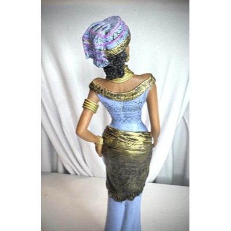 Vtg Figurine Queen Statue Imani 2002 Home Interiors Woman 11.25”L ...