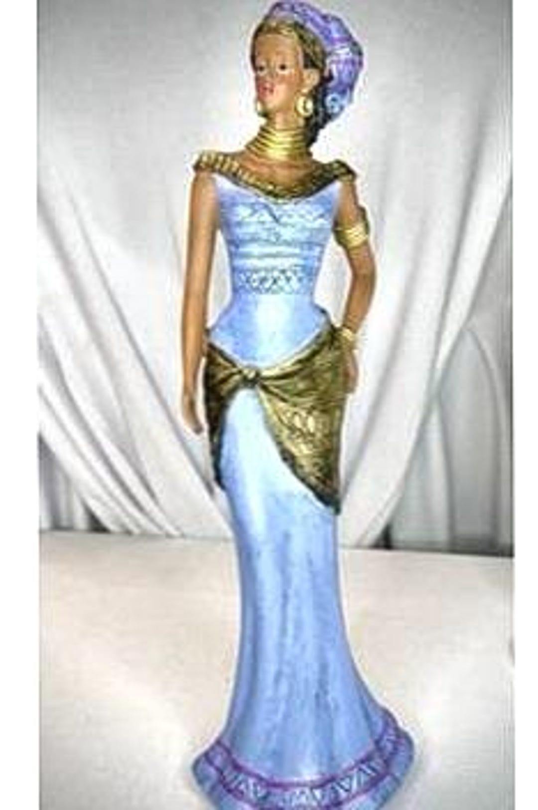 Vtg Figurine Queen Statue Imani 2002 Home Interiors Woman 11.25”L ...
