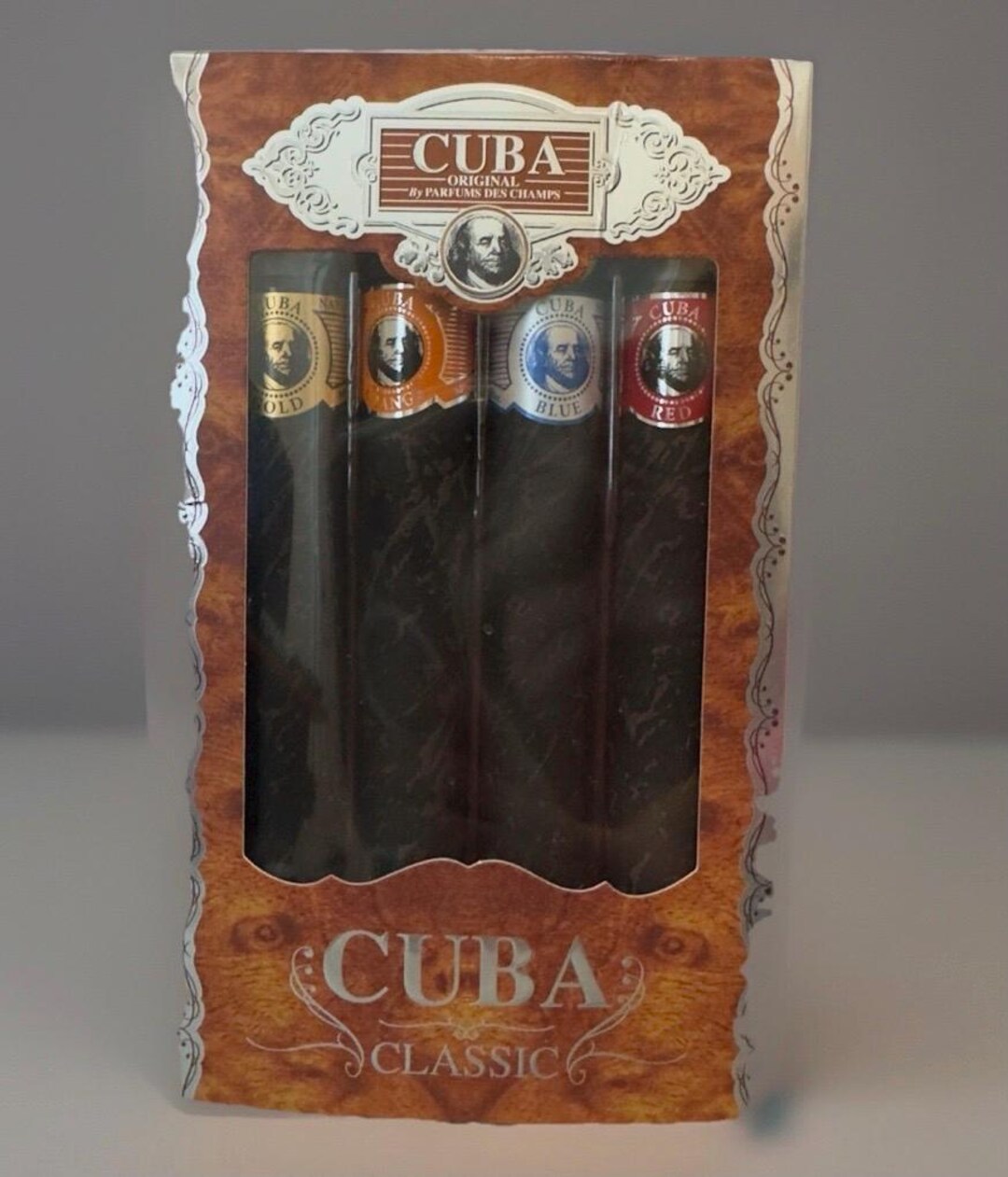 NEW Cuba Classic Cologne for Men by Champs 4pc 1.17oz Set in Box Made ...