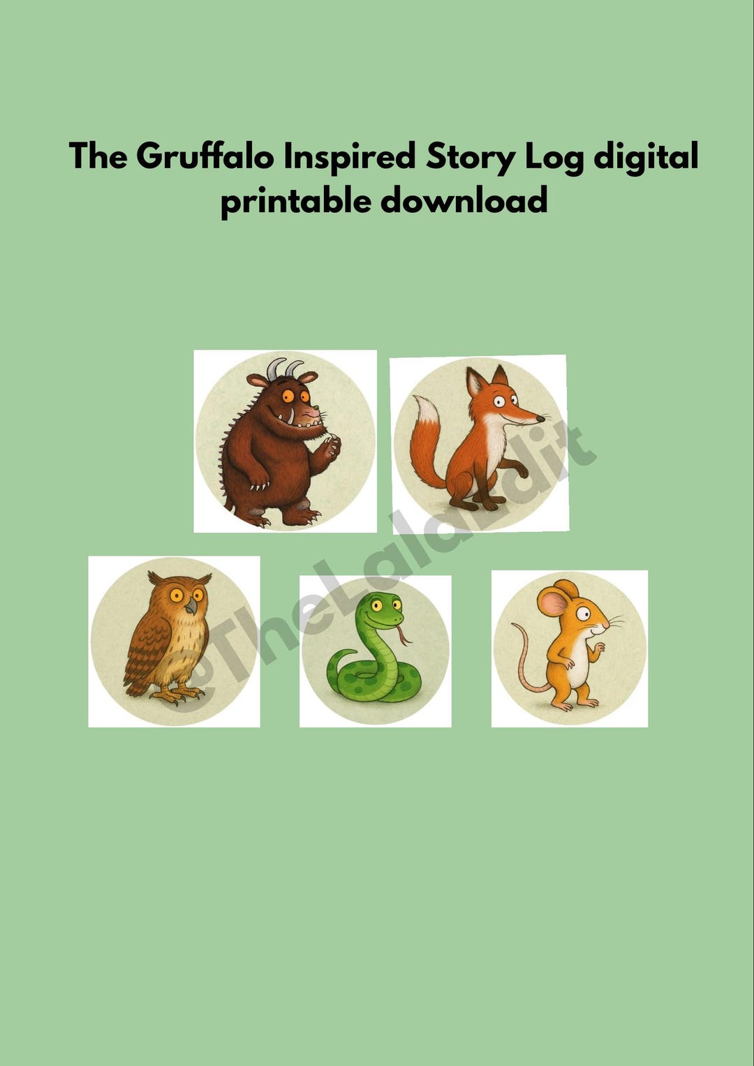 Gruffalo Inspired Story Log Printable | EYFS Literacy Activity (digital ...