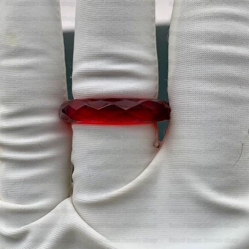 Amber and Ruby Stone Ring - Etsy