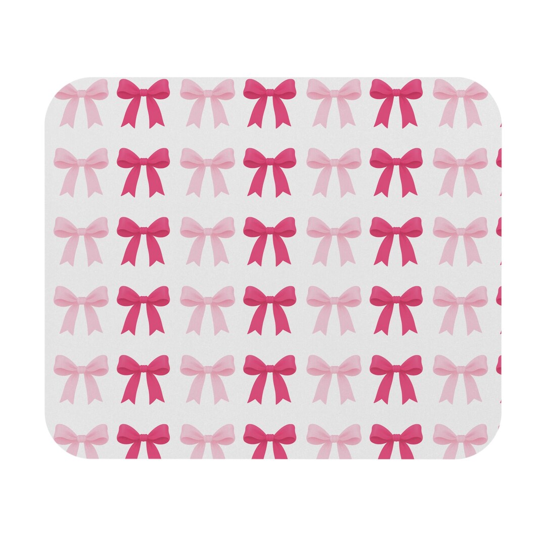 Pink Bow Mouse Pad | Coquette Mouse Pad | Cute Girly Pink Mousepad ...