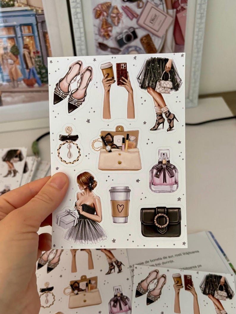 Sticker Sheet - Fashion Accessories | Stickers for Your Planner, Laptop ...