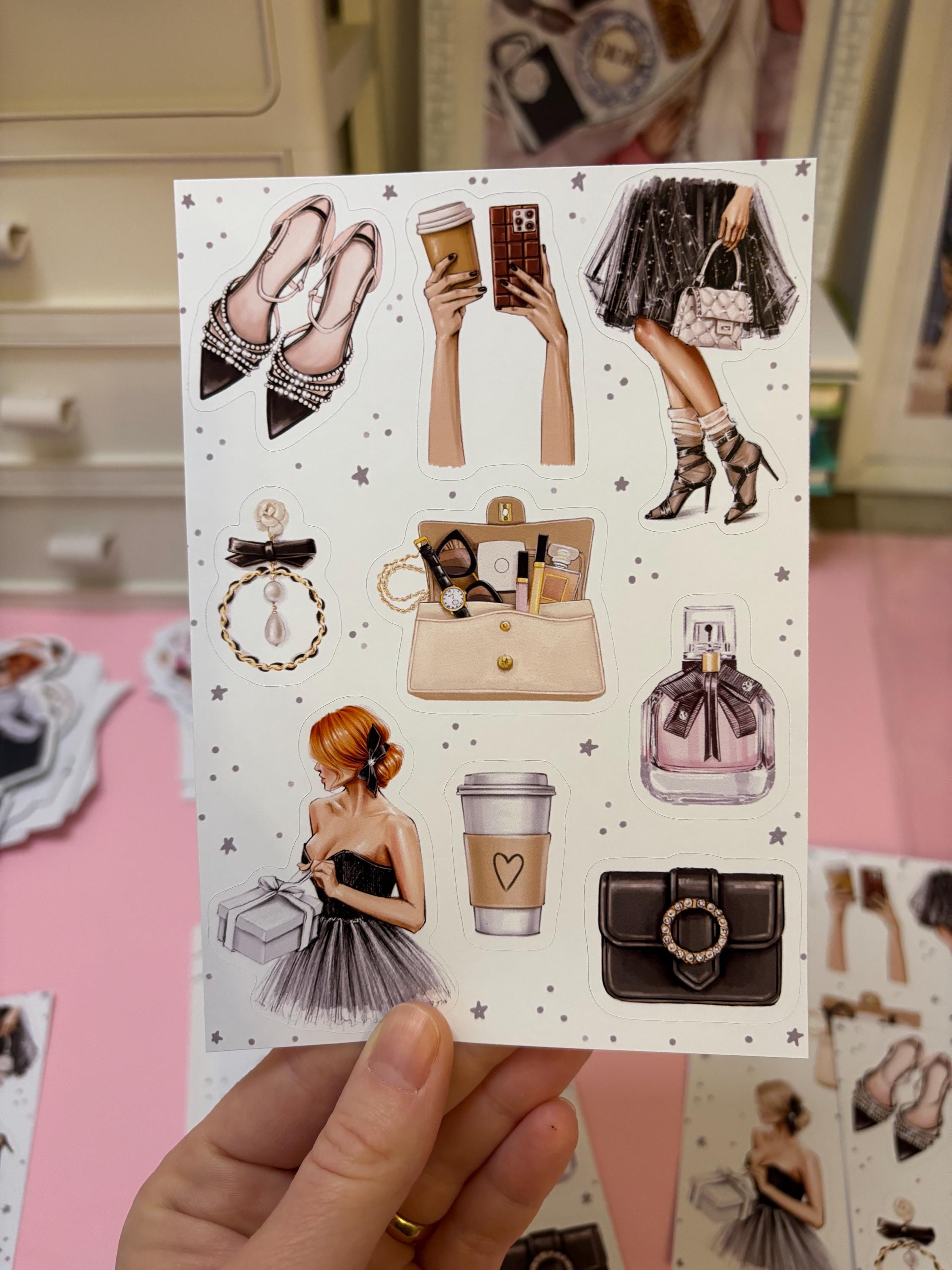 Sticker Sheet - Fashion Accessories | Stickers for Your Planner, Laptop ...