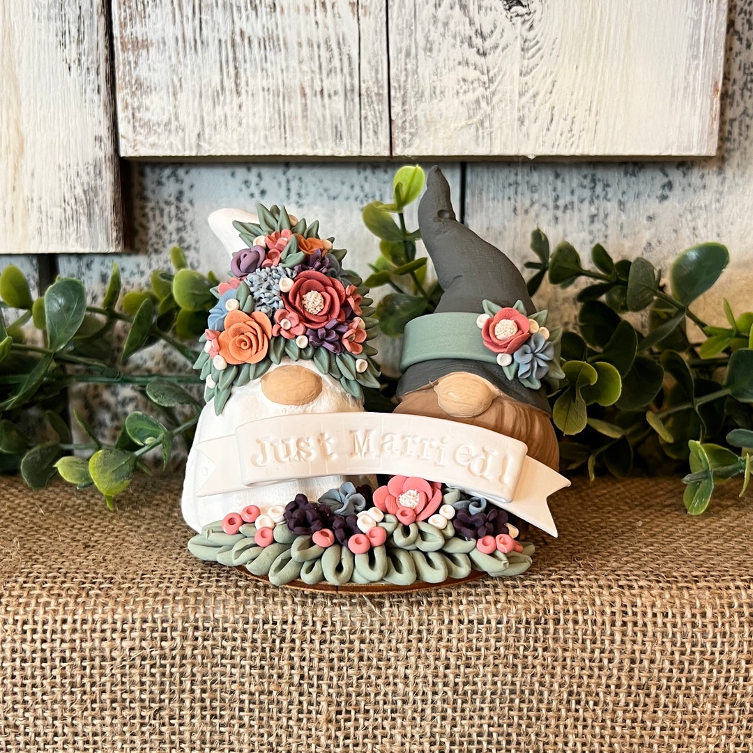 Custom Wedding Gnome Cake Topper Gnomes/wedding Cake Topper/ Gnome ...