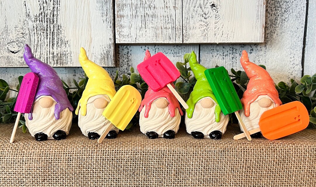 Popsicle Gnomes/summer Gnomes/tiered Tray/strawberry/orange/lime/lemon ...