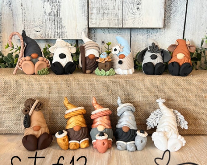 Gnome Nativity Set - Etsy