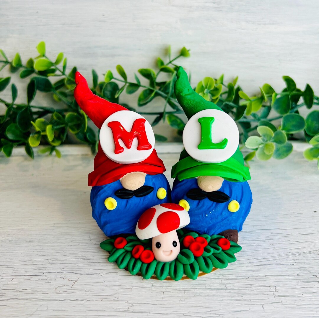 Mario Bros Gnome Set/tiered Tray/nursery Decor/cute/custom Art/fan Art ...