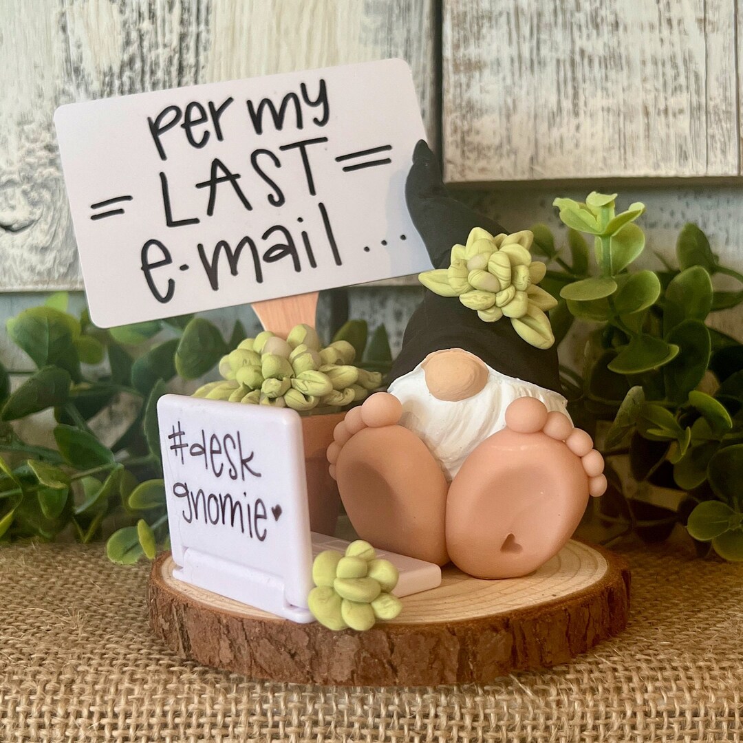 Desk Gnome Black/office Gnome/work Gnome/office Decor/funny Decor/desk ...