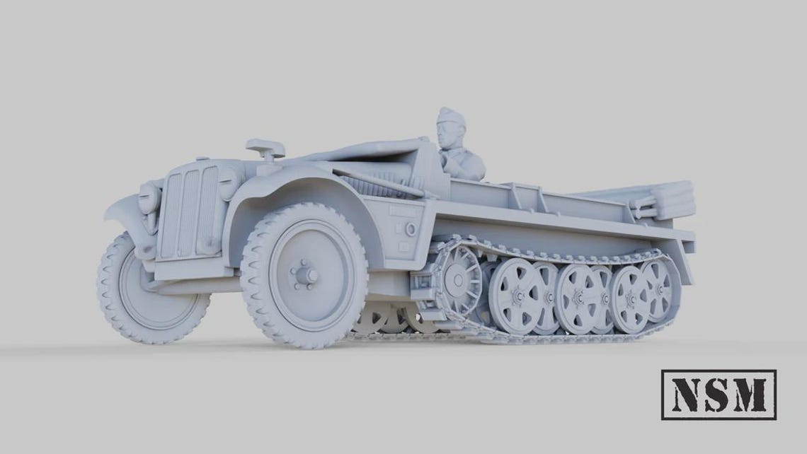 WW2 German Sdkfz 10 by Night Sky Miniatures - Etsy