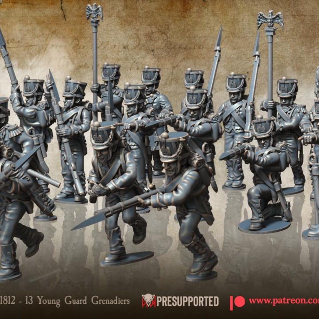 Napoleonic 1812-1813 French Young Guard Infantry by Battlecat ...