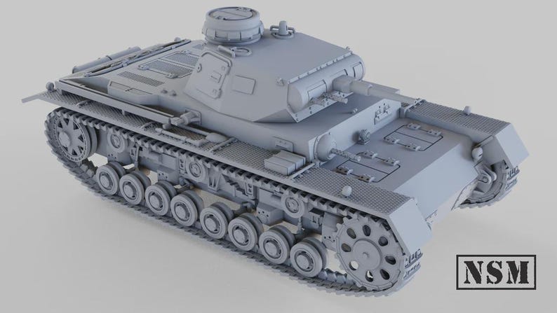WW2 German Panzer III Ausf C by Night Sky Miniatures - Etsy