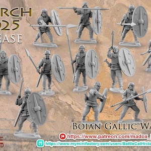 Gallic Boian Warriors by Battlecat Miniatures - Etsy