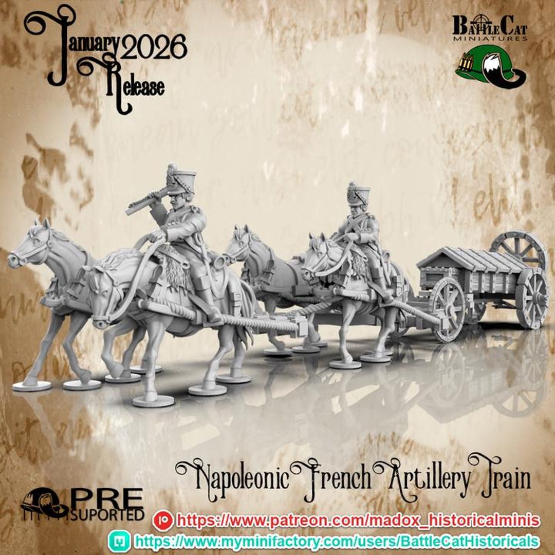 Napoleonic French Artillery Limber by Battlecat Miniatures - Etsy