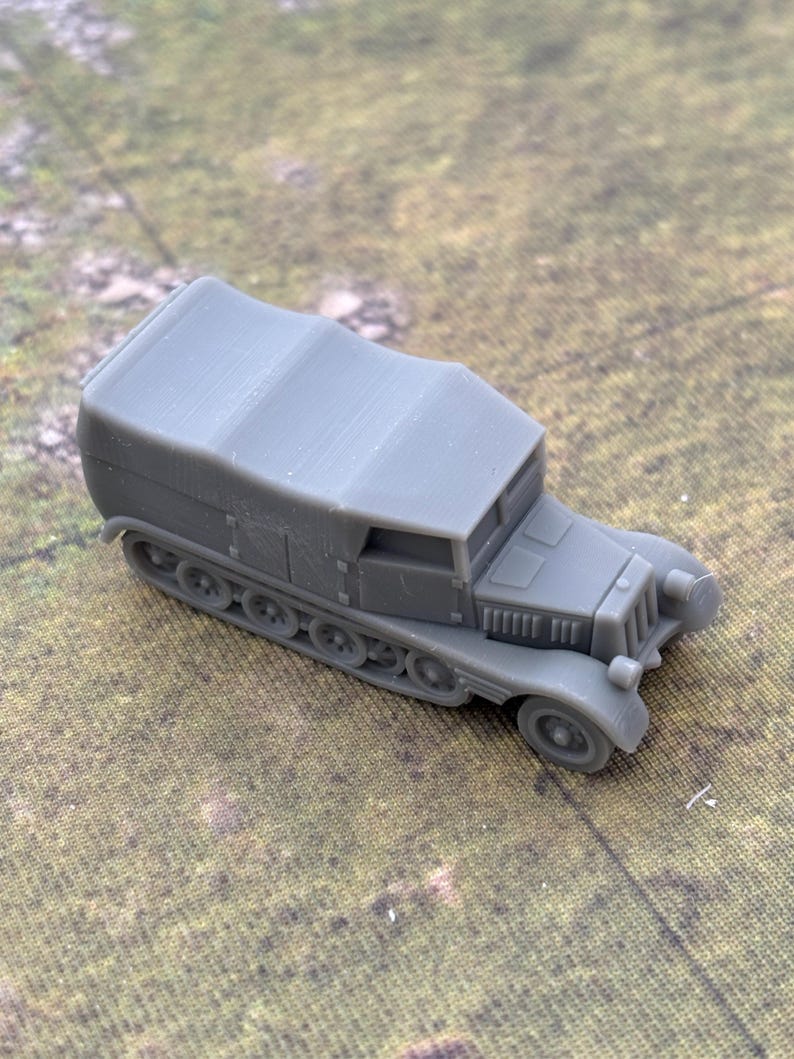 WW2 German Sdkfz 11 Canvas Tilt Models Historical War Gaming 3d Resin ...