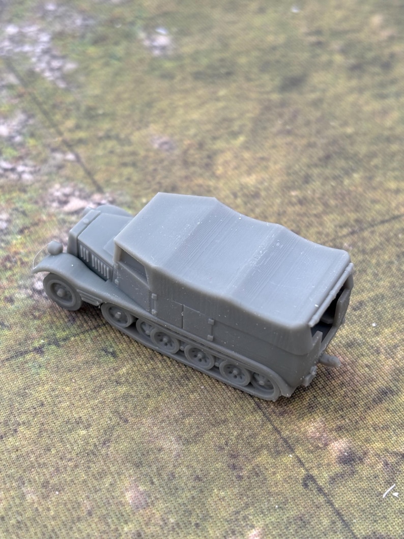 WW2 German Sdkfz 11 Canvas Tilt Models Historical War Gaming 3d Resin ...