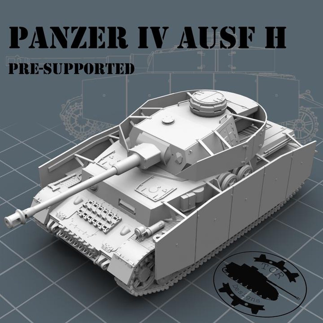WW2 German Panzer IV Ausf H by TCR Designs Various Scales Available - Etsy