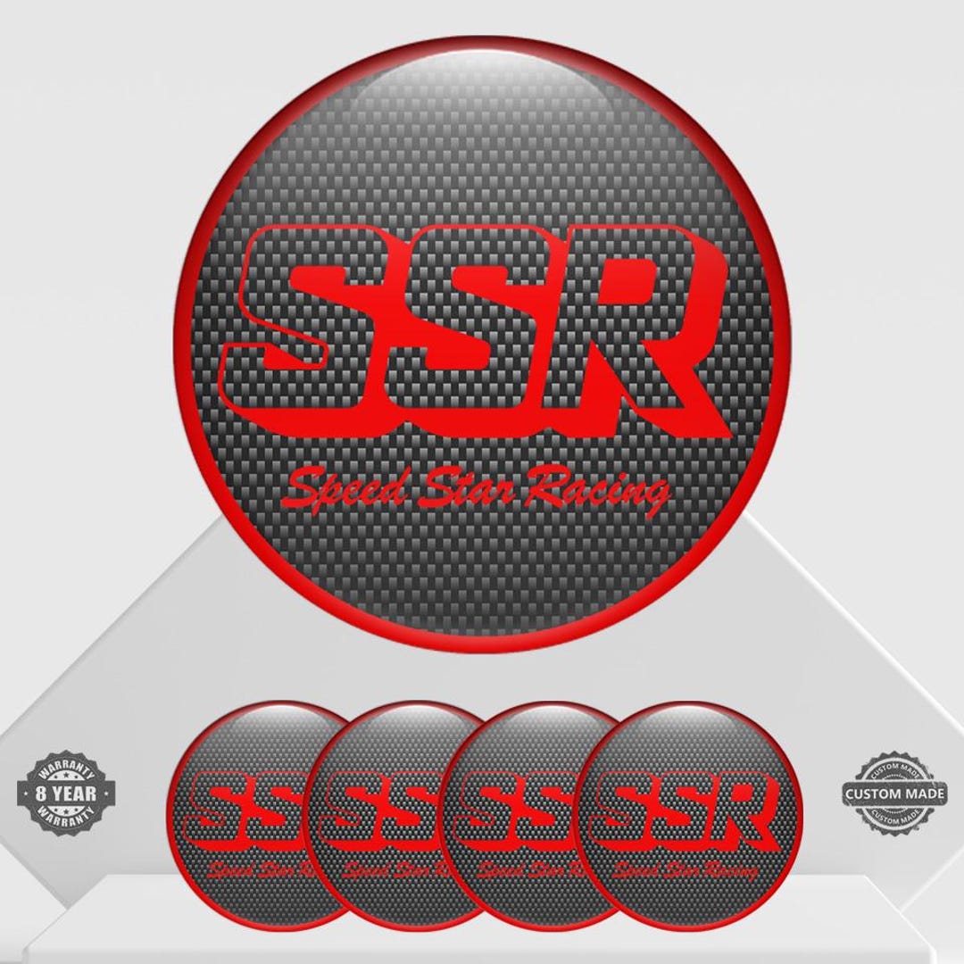 Epoxy Resin Stickers SSR for Wheel Center Caps - 4 Pack // Best Choice ...