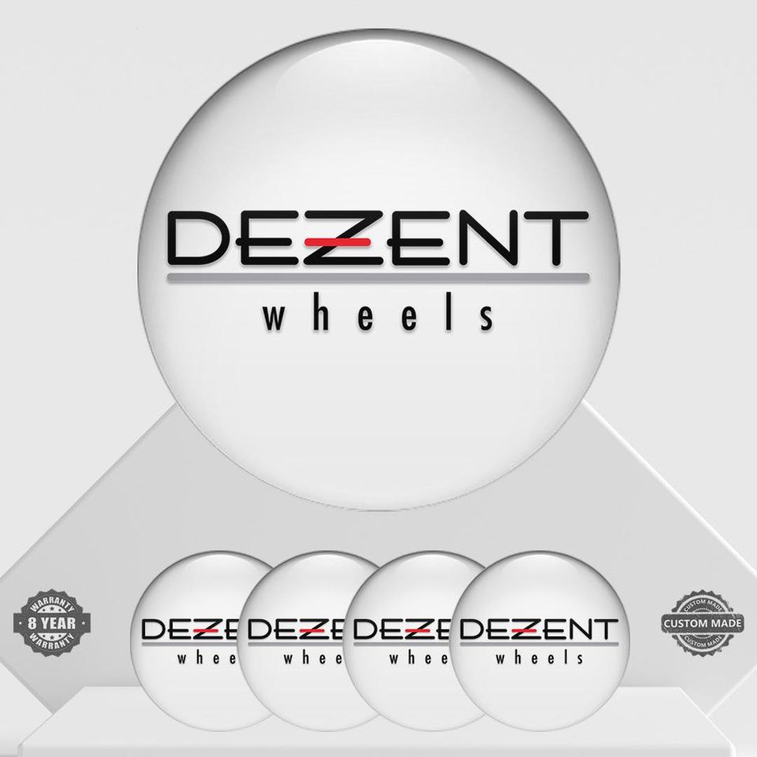 Epoxy Resin Stickers Dezent for Wheel Center Caps - 4 Pack // Domed ...