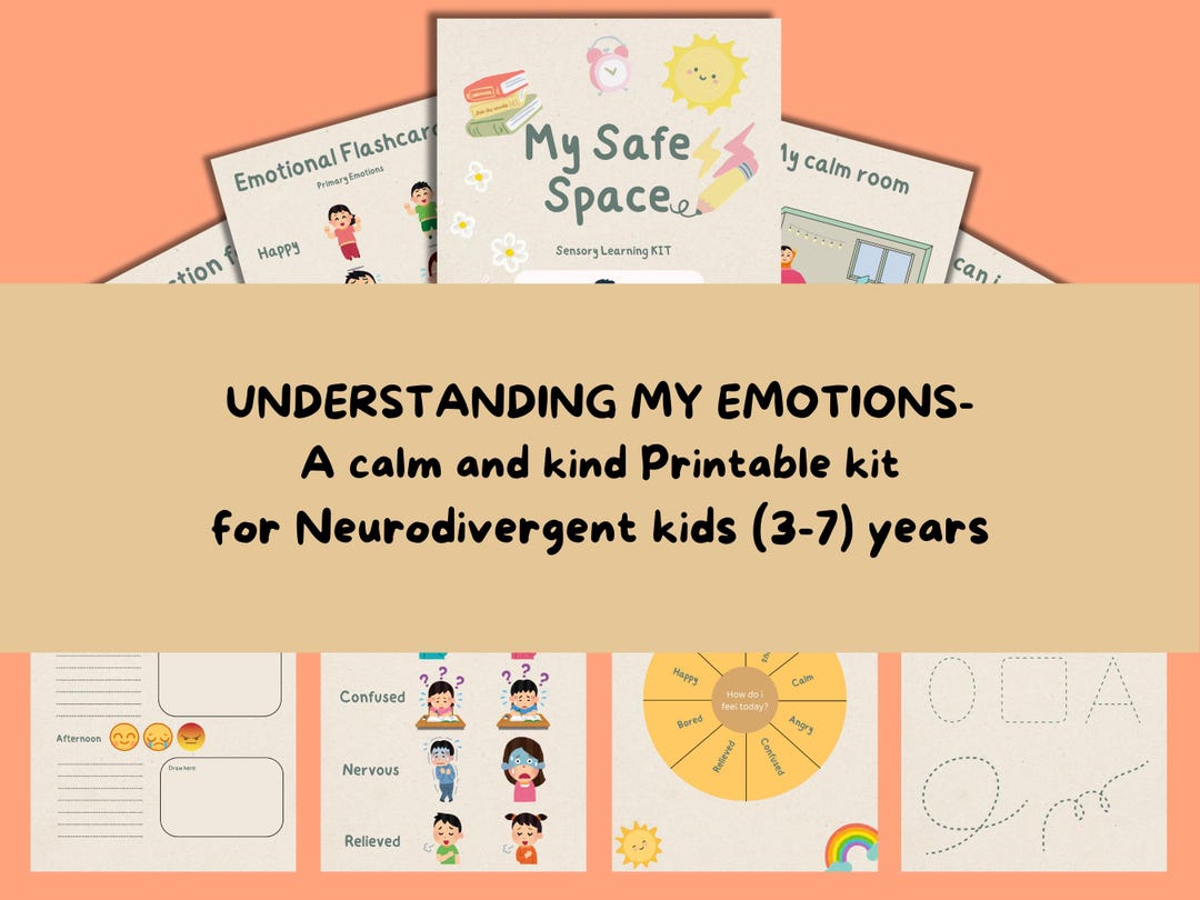 Printable Emotion Kit for Autistic Kids | Games + Flashcards + Calming ...