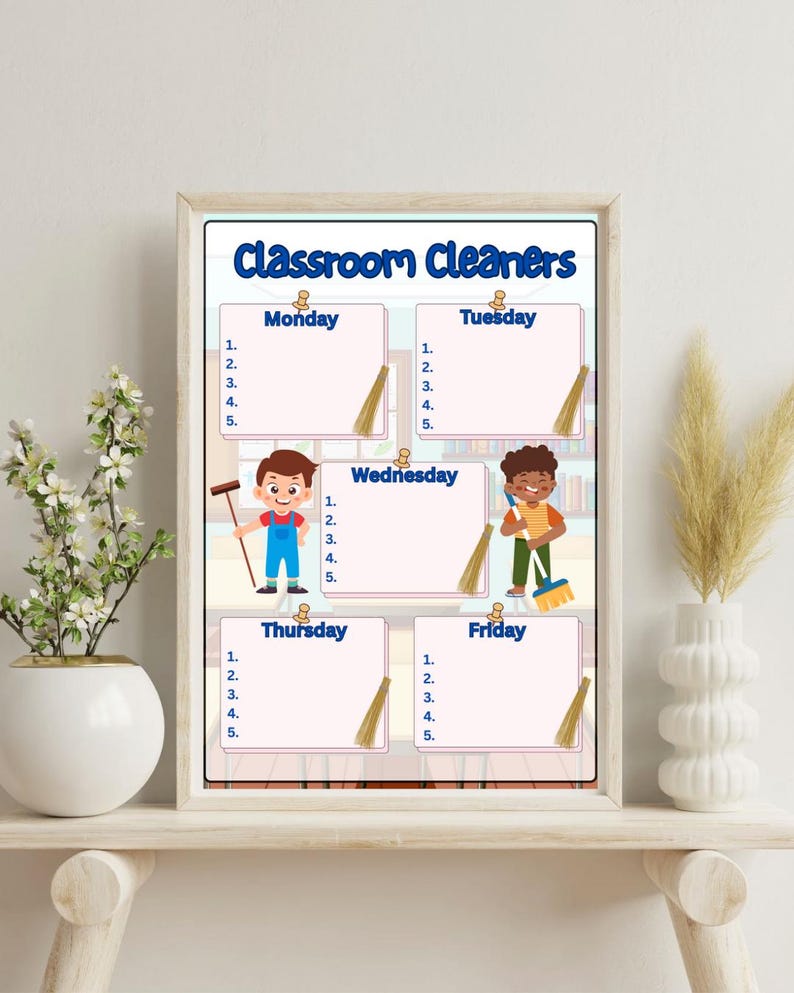Classroom Cleaners Poster Printable – A4 Student Jobs Chart – Teacher ...