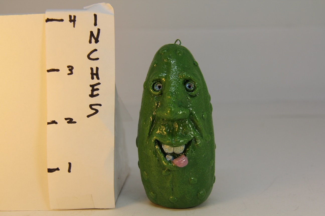 Christmas Pickle With Silly Face Ornament - Etsy