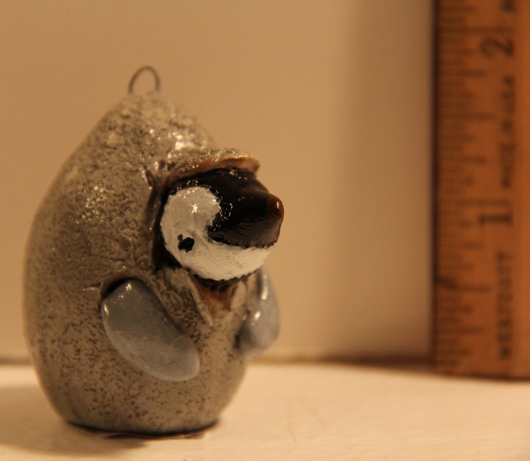 Baby Emperor Penguin Emerging From the Shell, Figure or Ornament. 100% ...