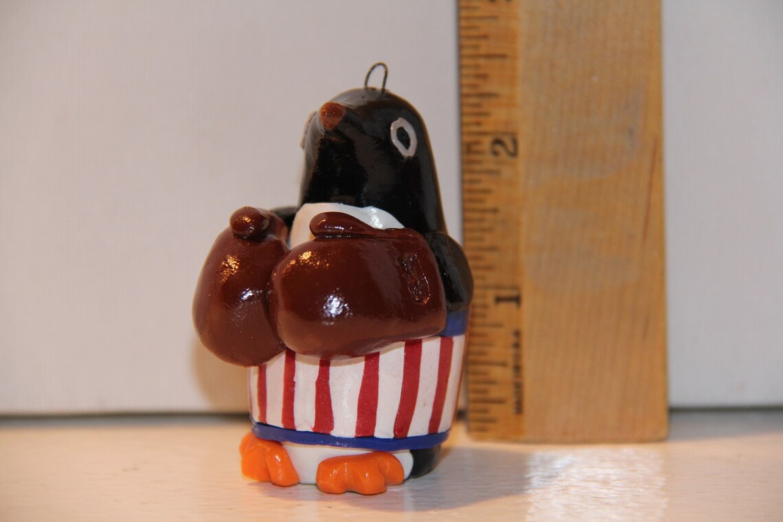 Boxer Penguin Figurine - Etsy