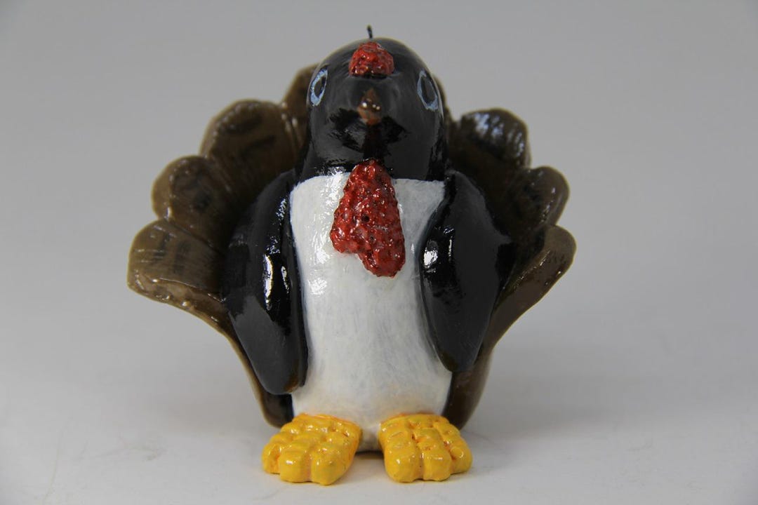 Turkey Thanksgiving Penguin Figurine/ Ornament - Etsy