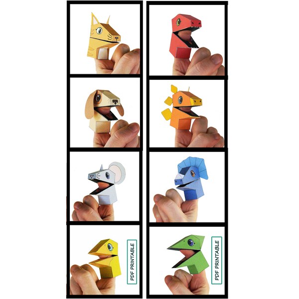 Paper Finger Puppets - Etsy