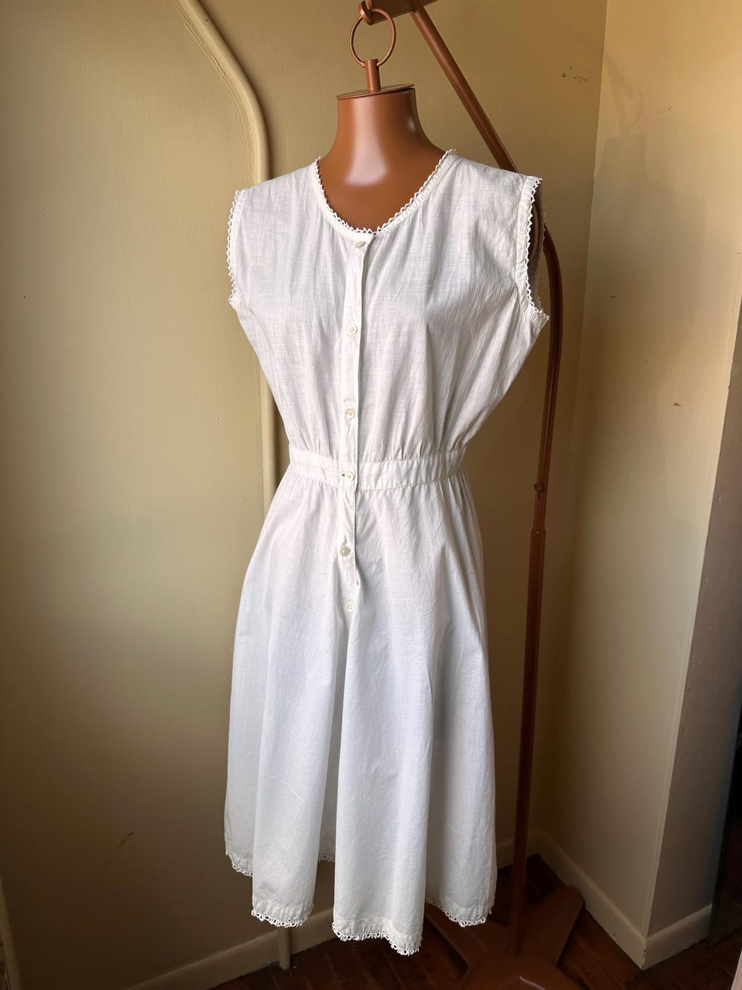 Antique Edwardian White Cotton Combination | One-piece Undergarment ...