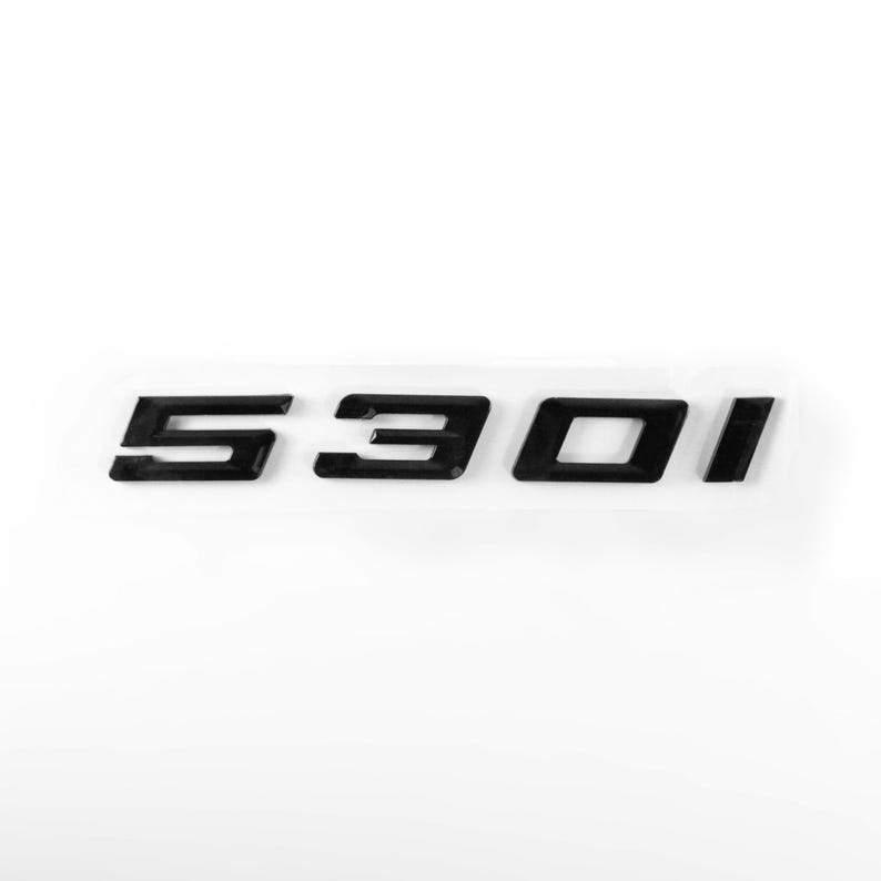 BMW 5 Series Black Emblem Badge - 528i 530i 535i 540i Gloss Black Trunk ...