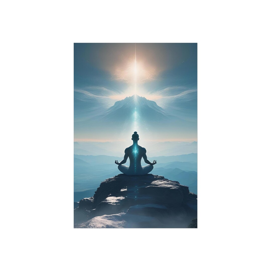 Tranquil Mindfulness Fine Art Poster, Meditation Wall Art, Spiritual ...