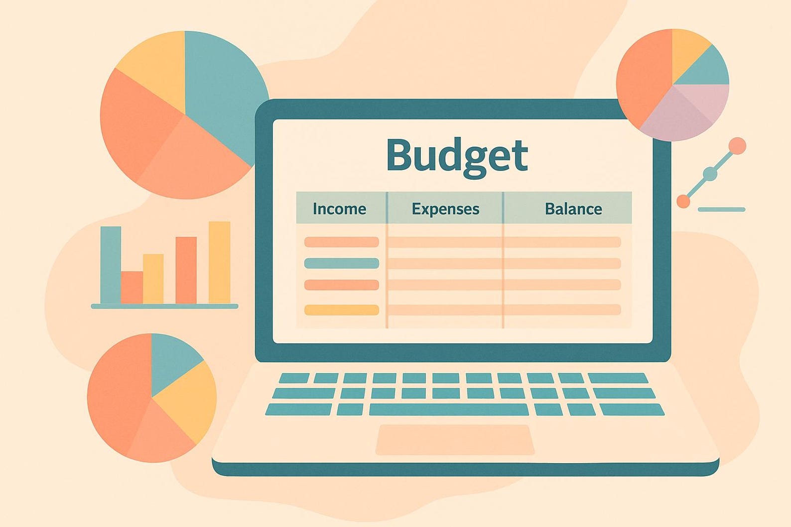 Monthly Budget Planner Spreadsheet Template | Digital Download - Etsy