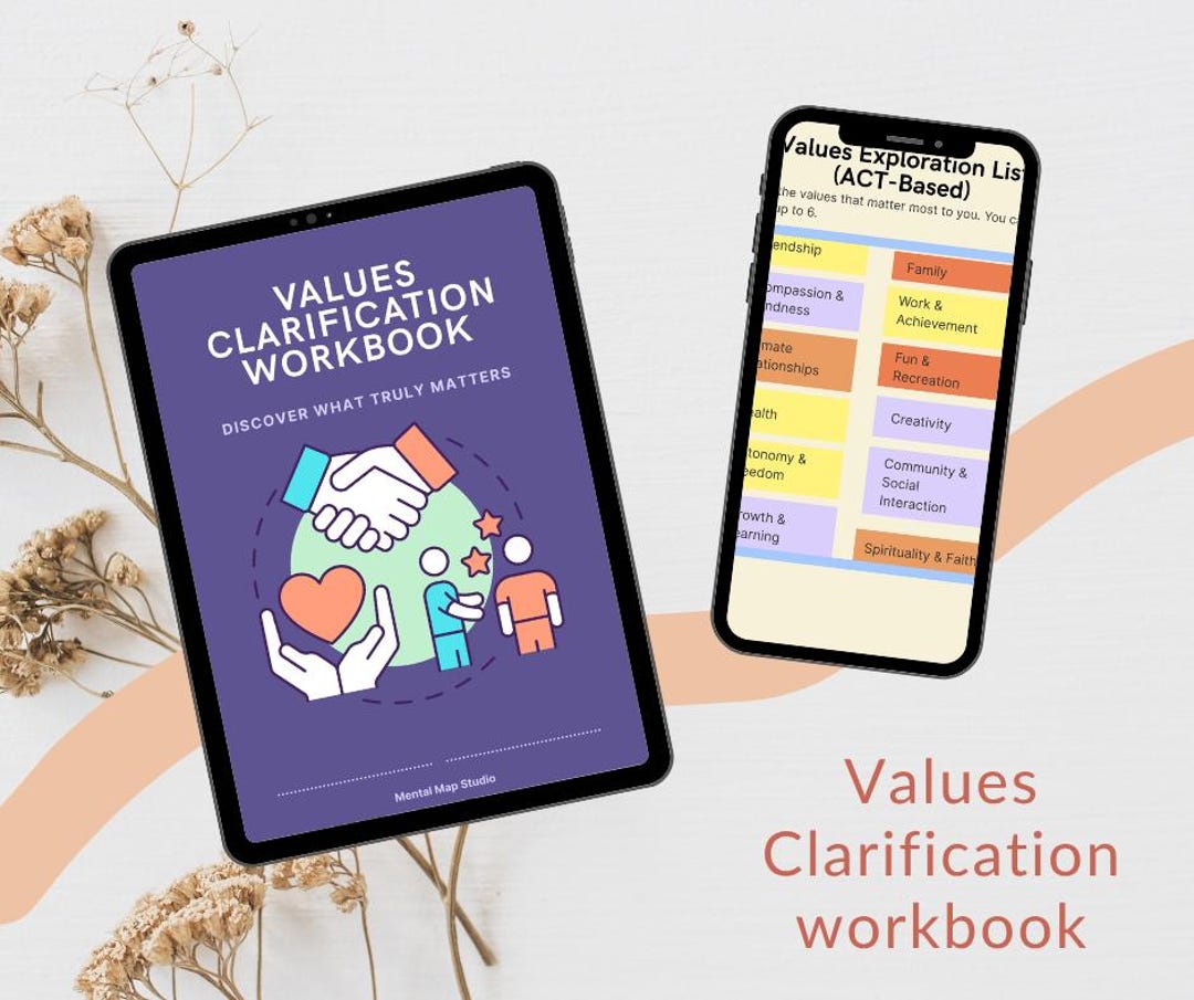 Values Clarification Workbook | Therapy & ACT Worksheet | Clarify Your ...