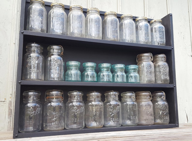 Mason Jar Storage Display Rack - Etsy
