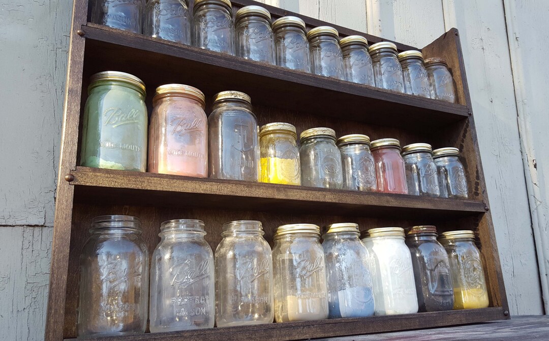 Mason Jar Storage Tea Tin Storage Coffee Mug Storage or Rustic and ...