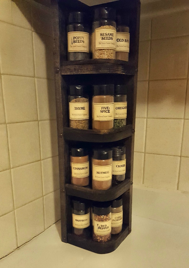Corner Spice Rack Quarter Moon | Etsy