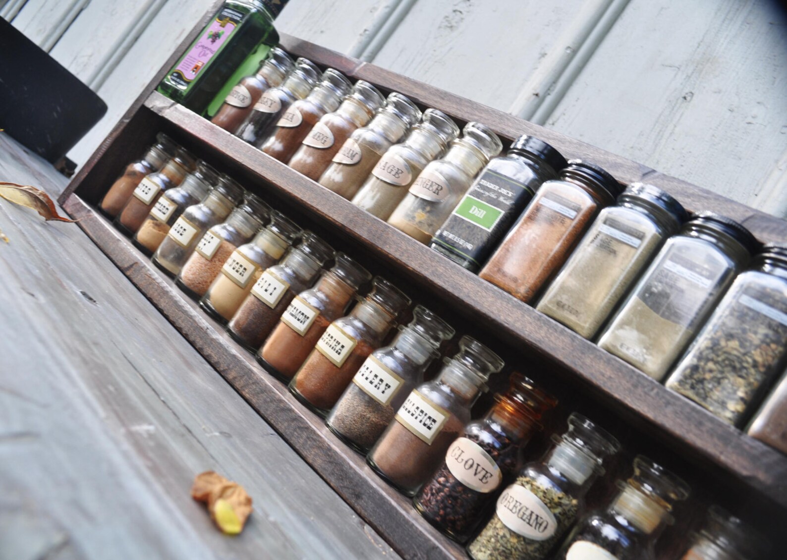 Rustic Wood Spice Rack: Kitchen Storage & Spring Decor - Etsy